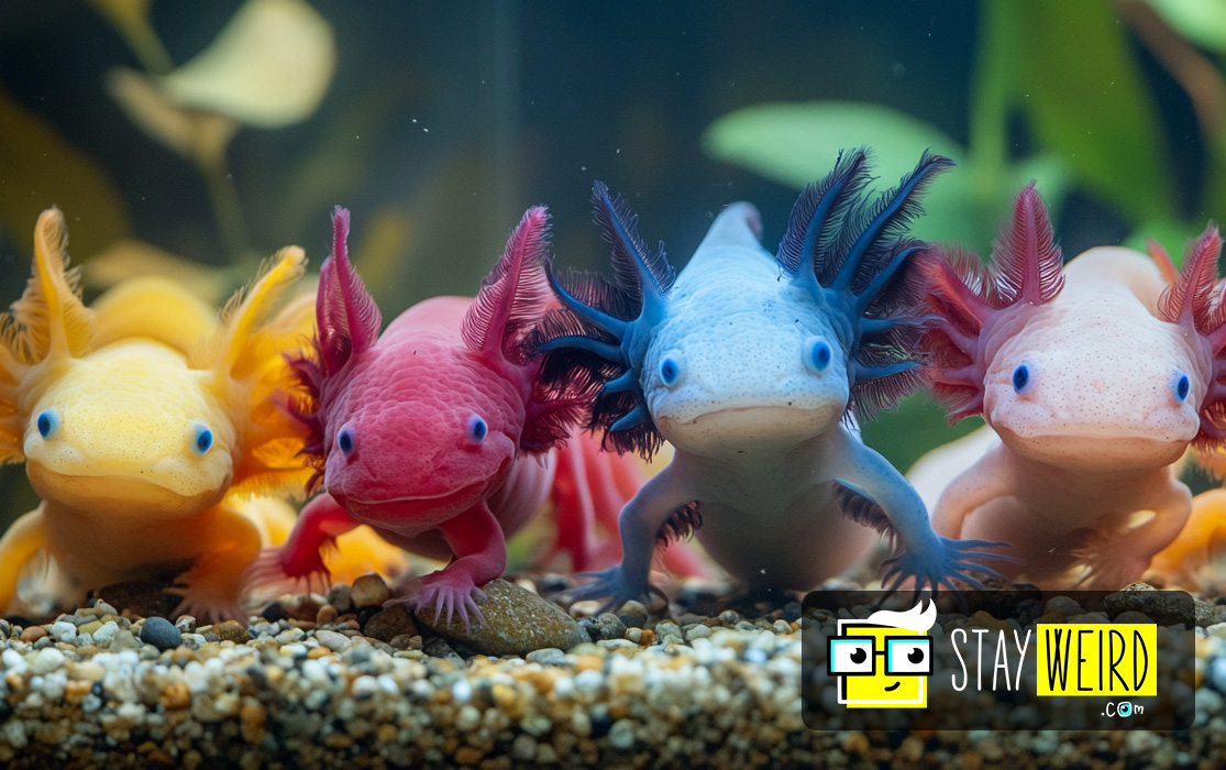 Axolotl Different Colors Axolotl Different Colors